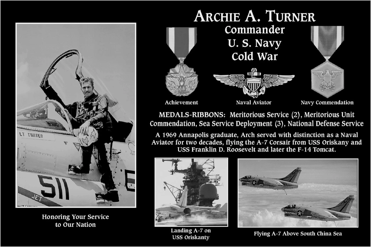 Commander Archie A. Turner | Mt. Soledad Virtual Plaque