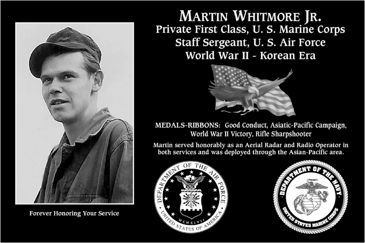 Staff Sergeant Martin Whitmore Jr. | Mt. Soledad Virtual Plaque