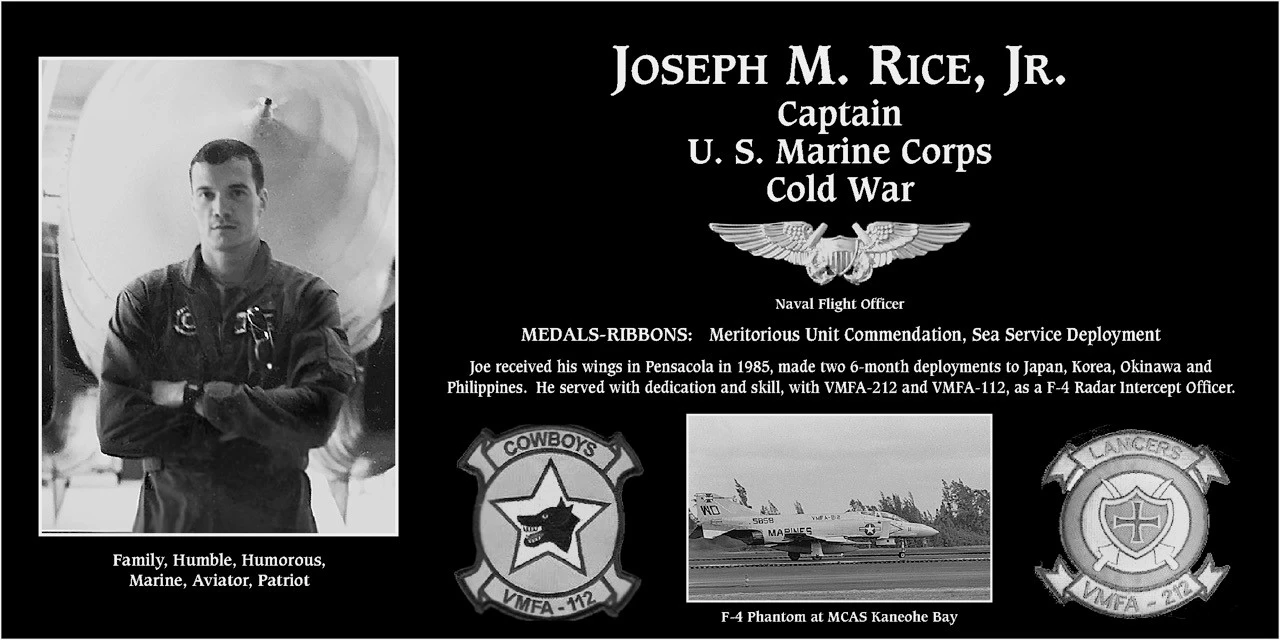 Captain Joseph M. Rice jr | Mt. Soledad Virtual Plaque