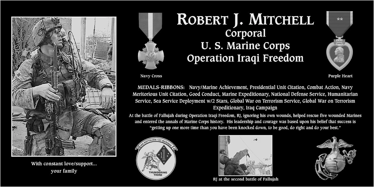 Corporal Robert J. Mitchell | Mt. Soledad Virtual Plaque