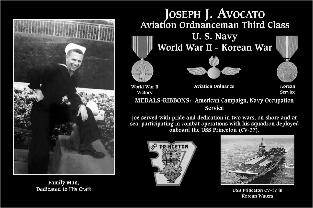 Petty Officer Third Class Joseph J. Avocato | Mt. Soledad Virtual Plaque