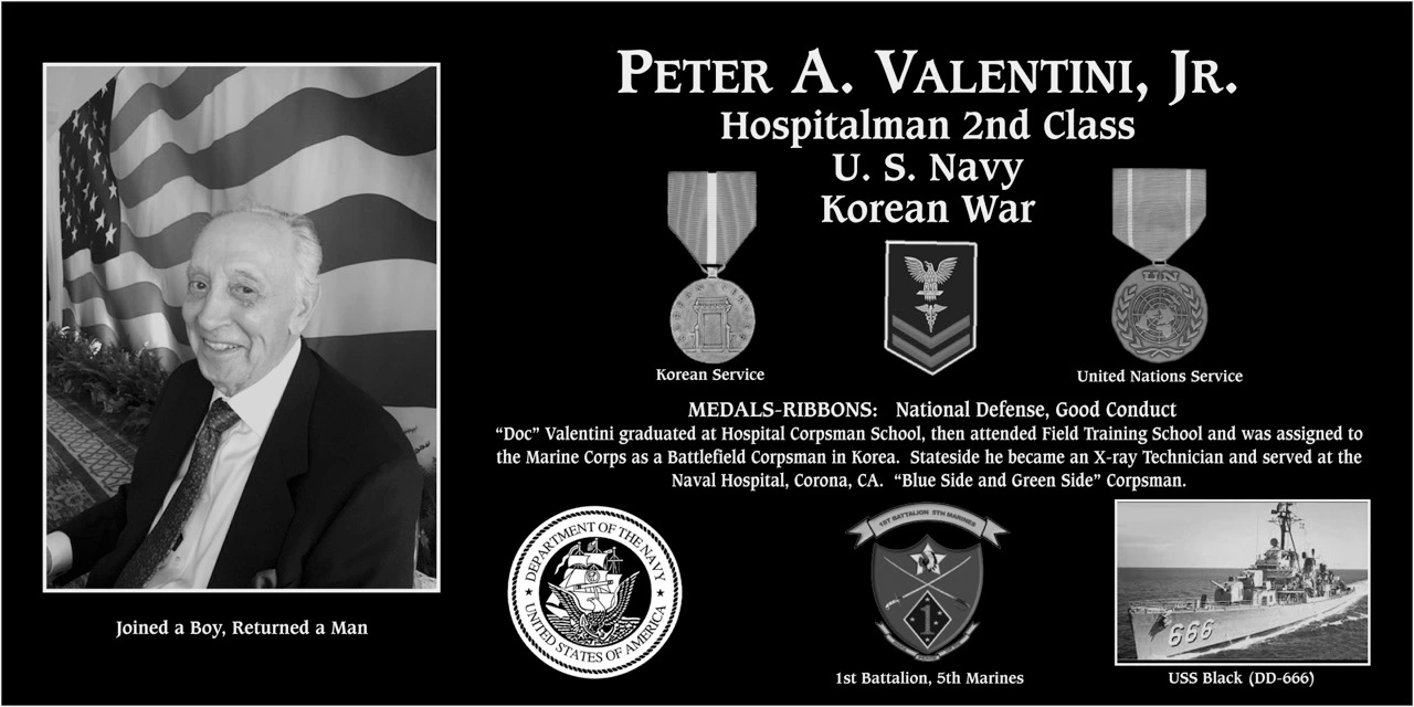 Petty Officer Second Class Peter A. Valentini, Jr. | Mt. Soledad ...