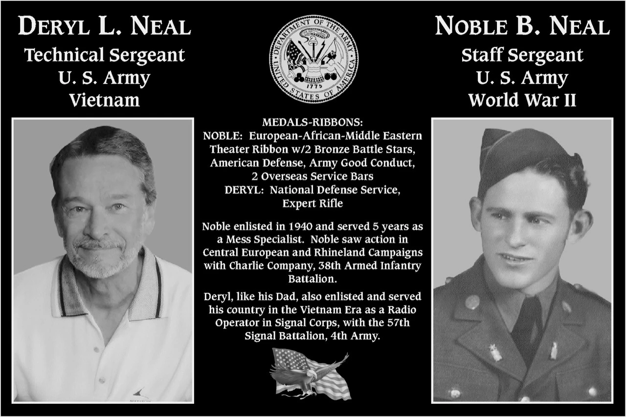 Staff Sergeant Noble B. Neal | Mt. Soledad Virtual Plaque