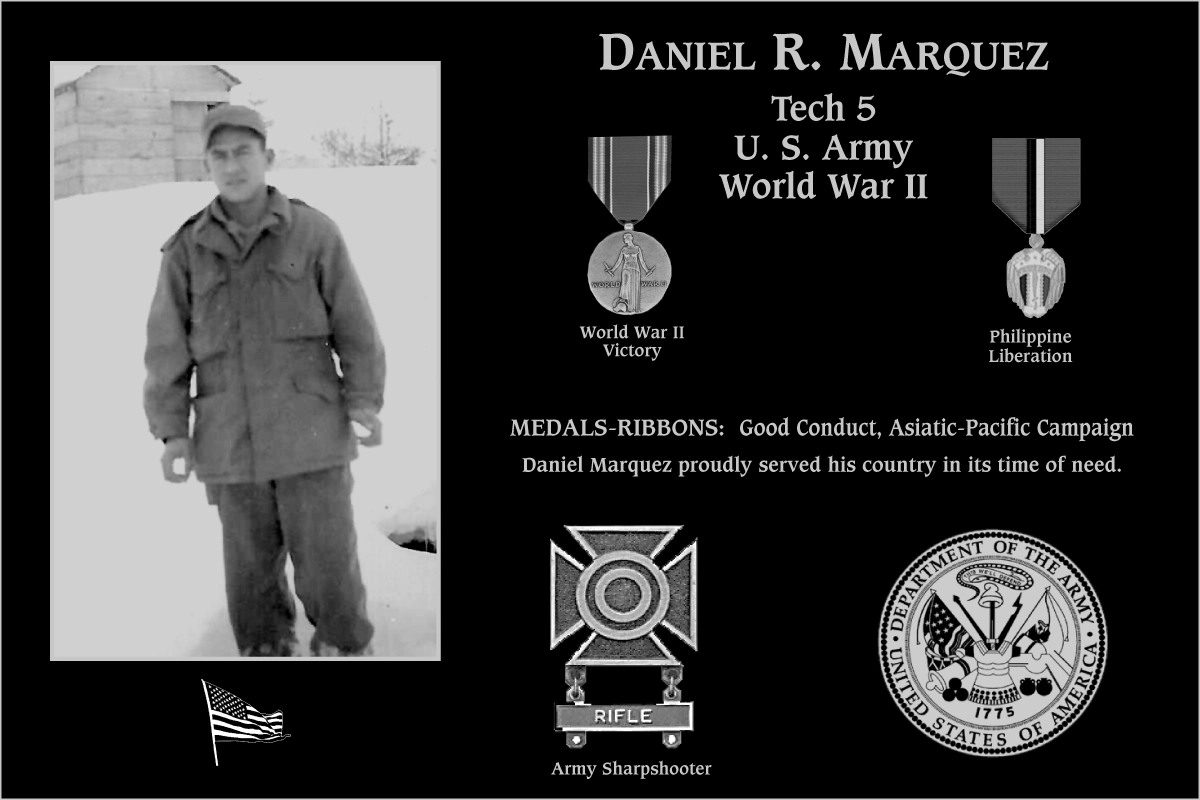 Corporal Daniel R. Marquez | Mt. Soledad Virtual Plaque
