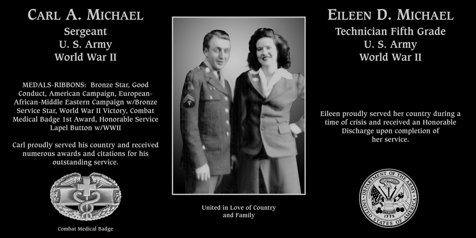 Sergeant Carl A. Michael | Mt. Soledad Virtual Plaque