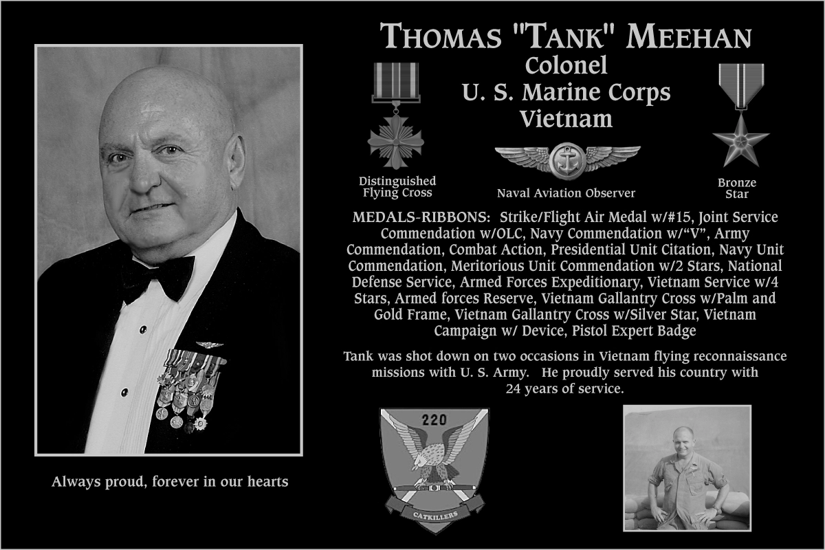 Colonel Thomas Meehan | Mt. Soledad Virtual Plaque