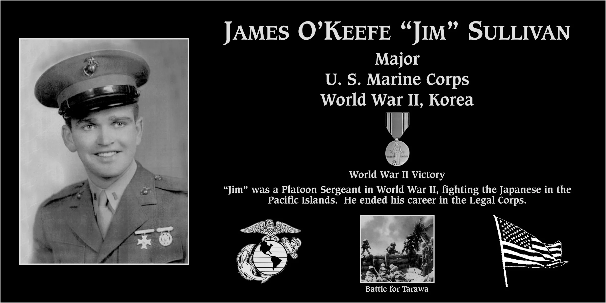 Major James O'Keefe Sullivan | Mt. Soledad Virtual Plaque