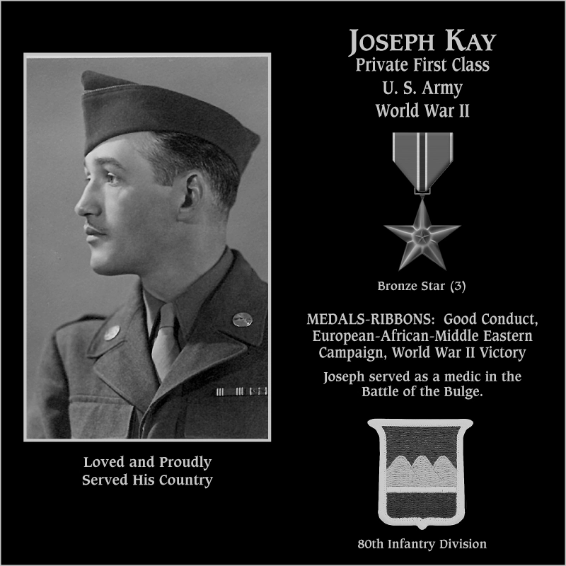 Private First Class Joseph Kay | Mt. Soledad Virtual Plaque