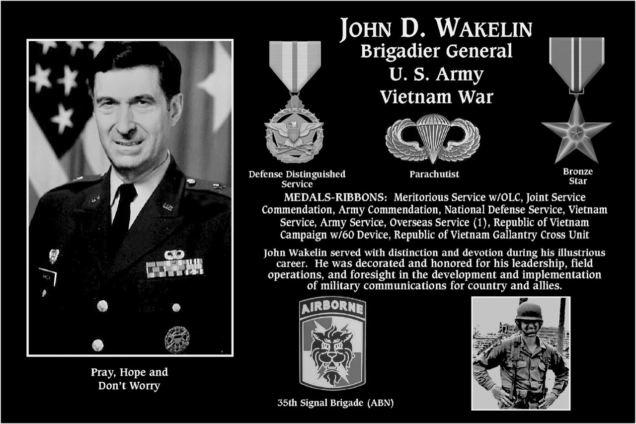 Brigadier General John D. Wakelin | Mt. Soledad Virtual Plaque