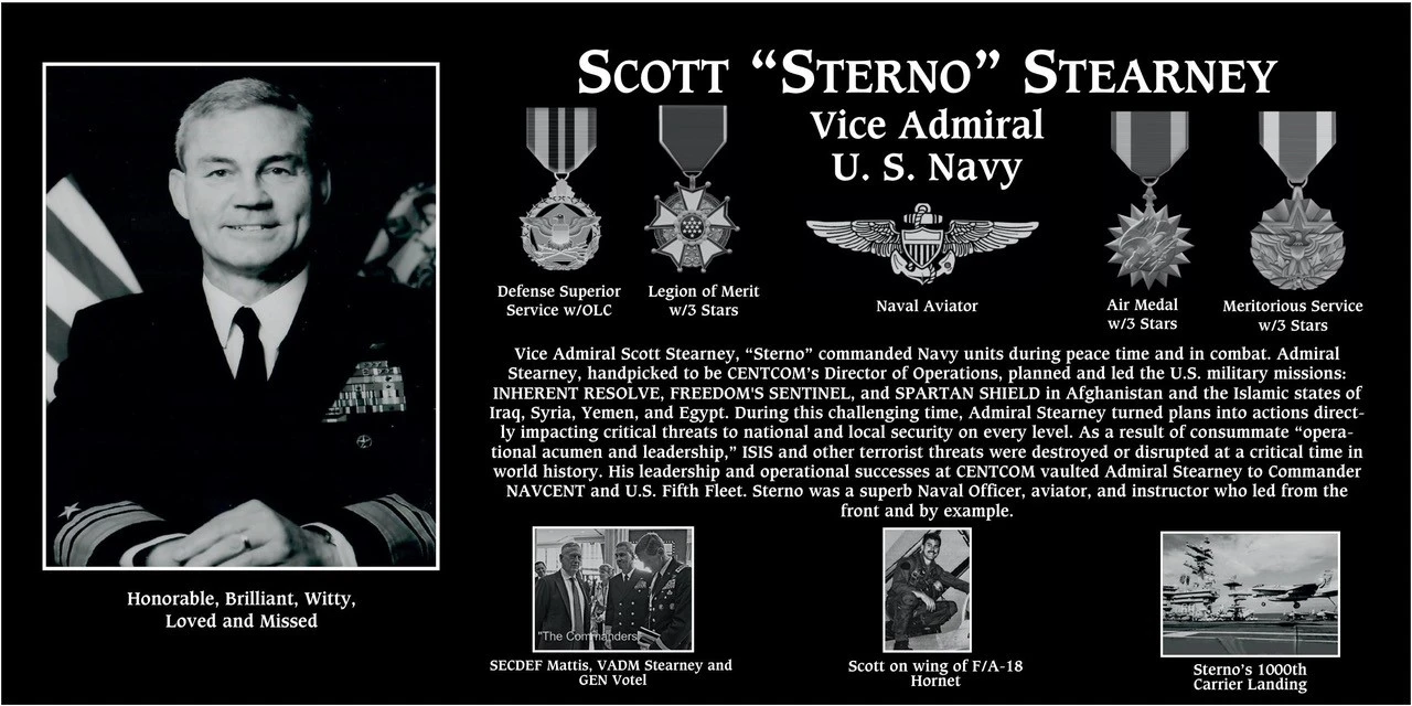 Vice Admiral Scott Stearney | Mt. Soledad Virtual Plaque