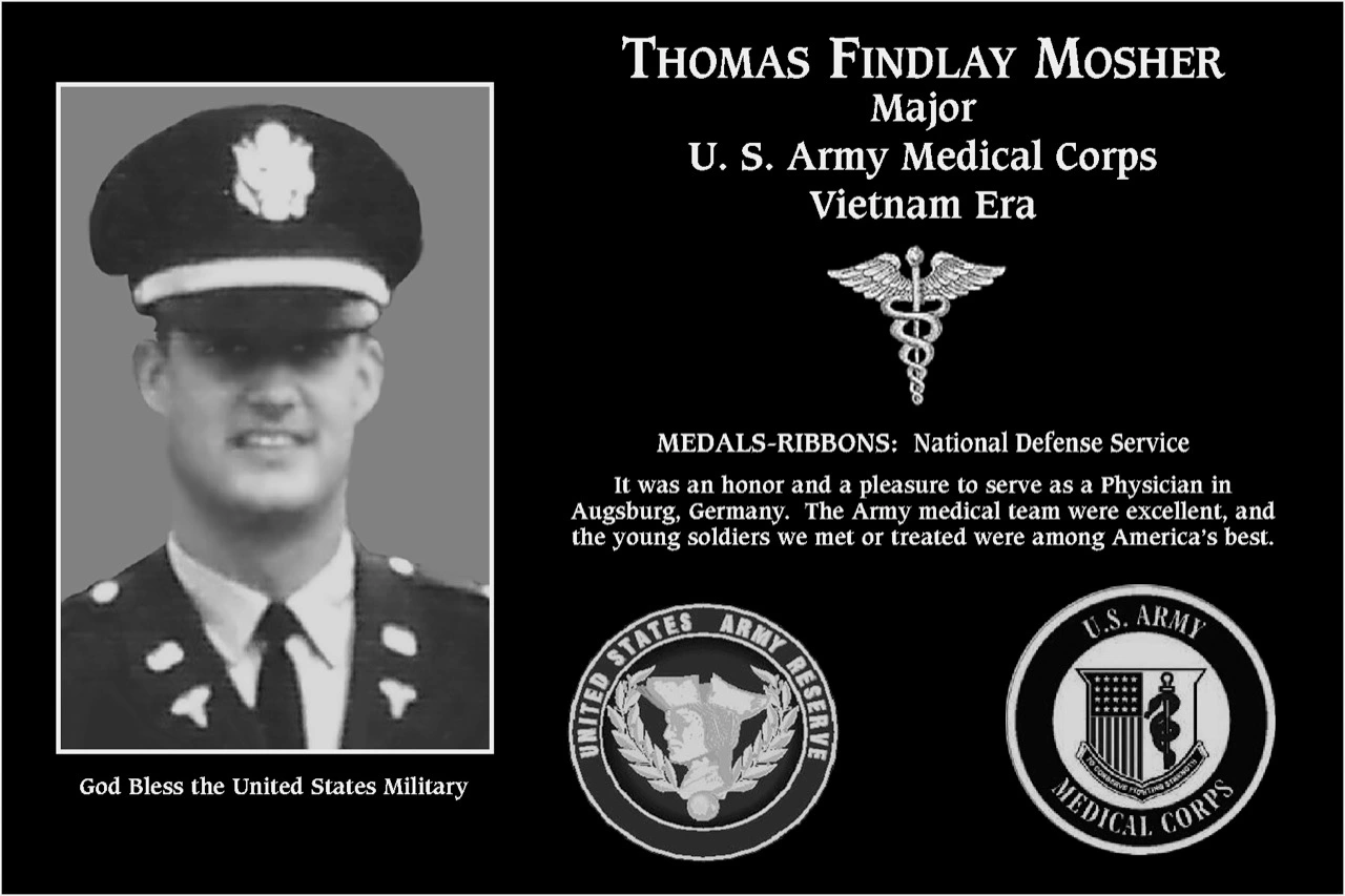 Major Thomas Findlay Mosher | Mt. Soledad Virtual Plaque