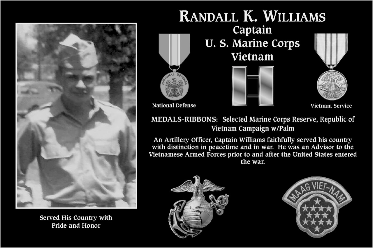 Captain Randall K. Williams | Mt. Soledad Virtual Plaque
