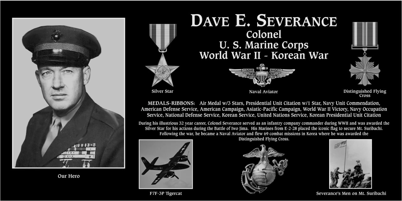 Colonel Dave E. Severance | Mt. Soledad Virtual Plaque