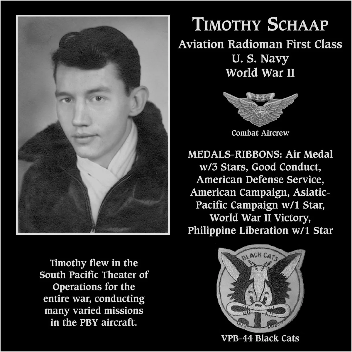 Petty Officer First Class Timothy Schaap | Mt. Soledad Virtual Plaque