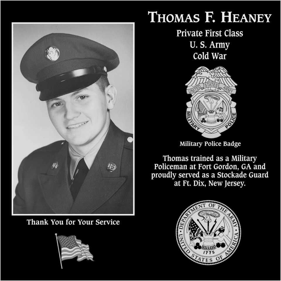 Private First Class Thomas F. Heaney | Mt. Soledad Virtual Plaque