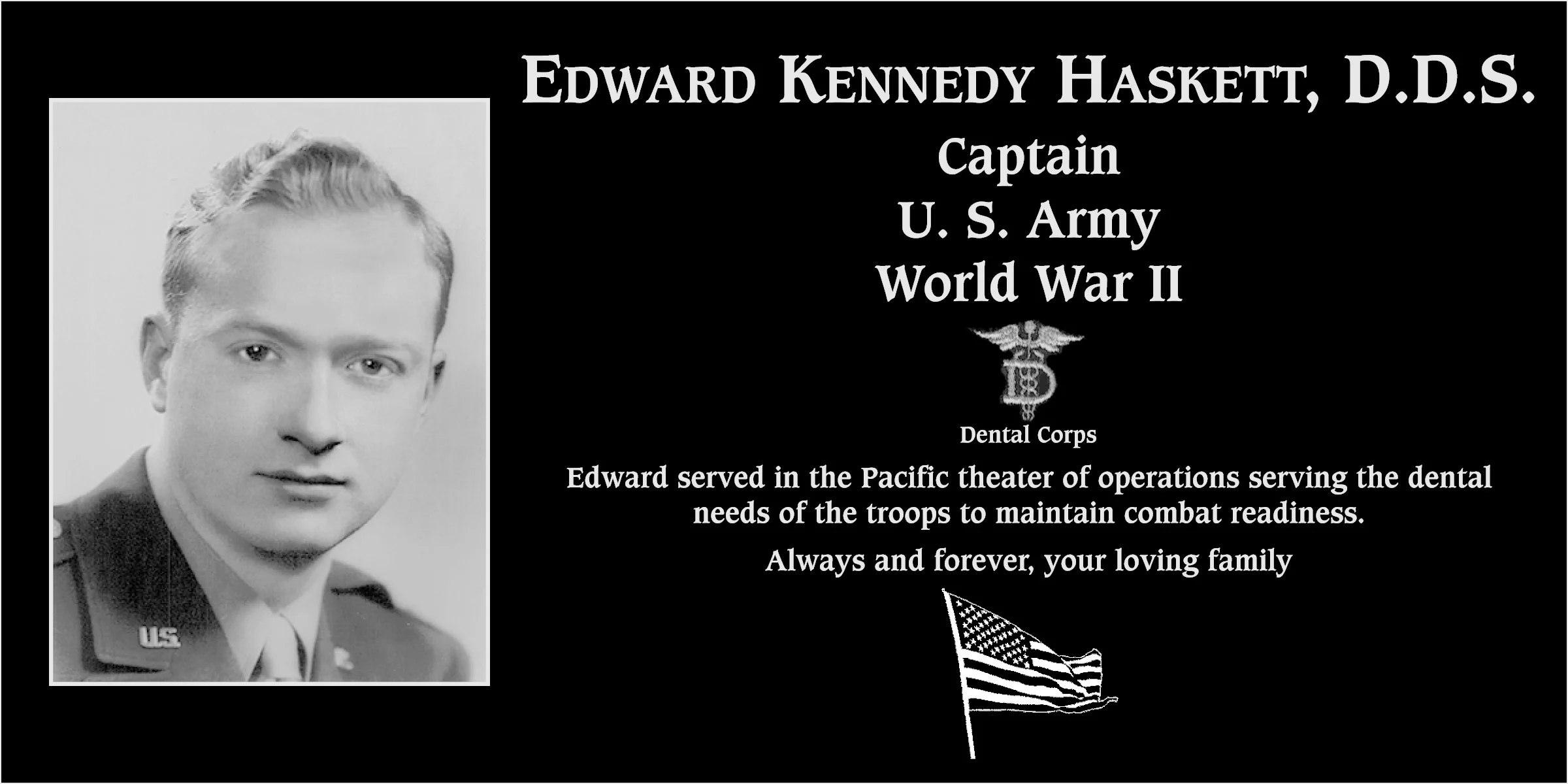 Captain Edward Kennedy Haskett | Mt. Soledad Virtual Plaque