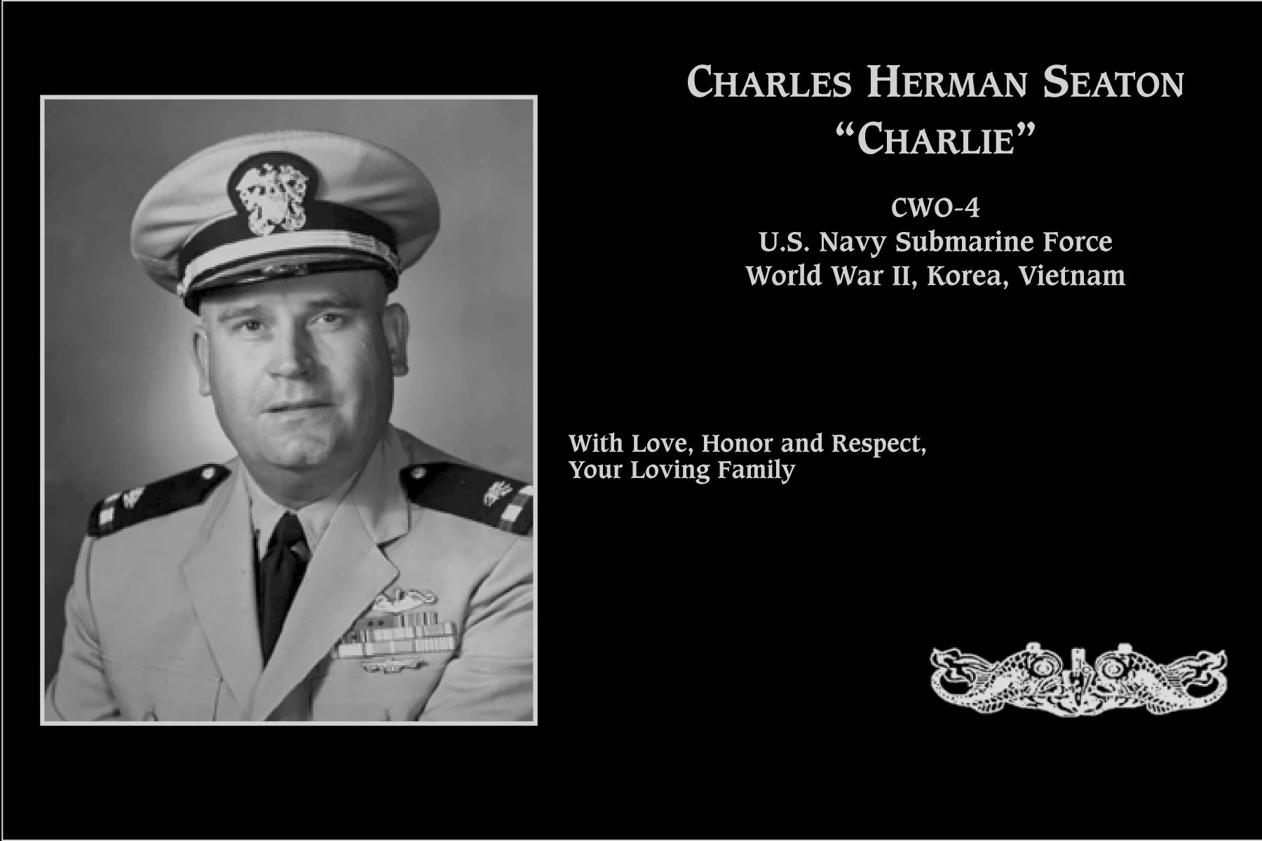 Chief Warrant Officer 4 Charles Herman Seaton | Mt. Soledad Virtual Plaque
