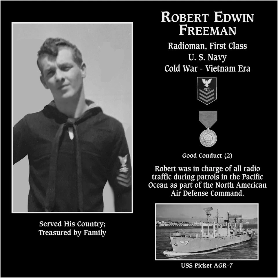 Petty Officer First Class Robert Edwin Freeman | Mt. Soledad Virtual Plaque