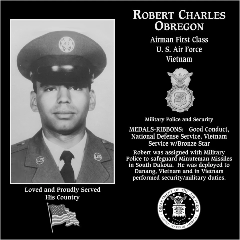 Airman First Class Robert Charles Obregon | Mt. Soledad Virtual Plaque