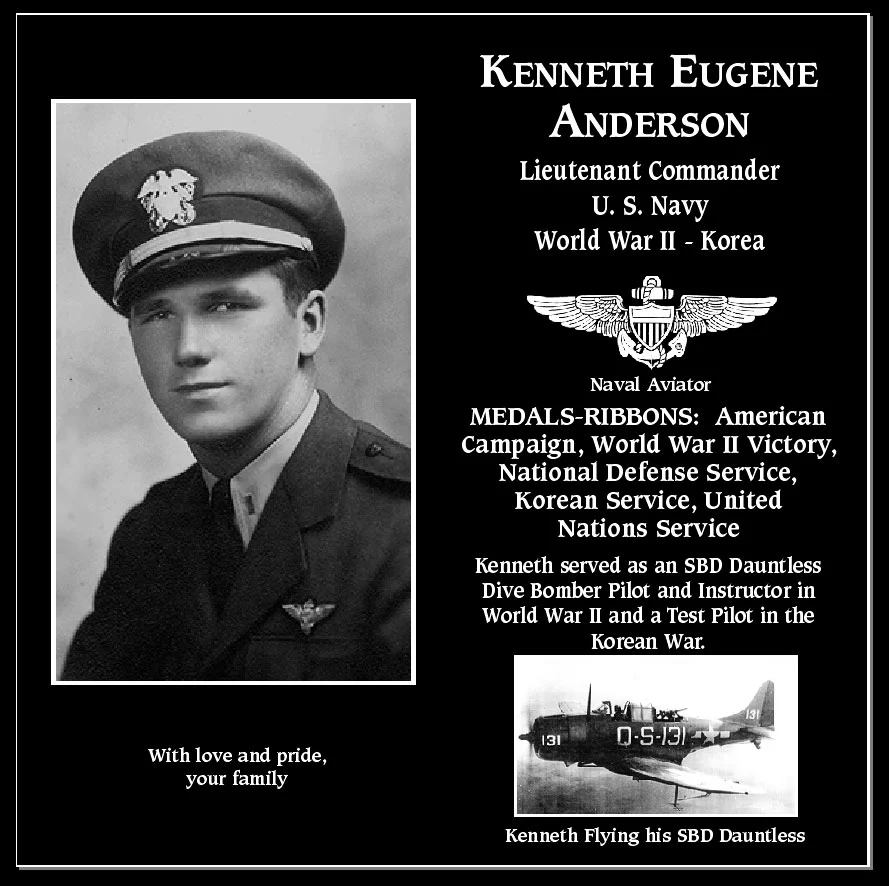 Lieutenant Commander Kenneth Eugene Anderson | Mt. Soledad Virtual Plaque