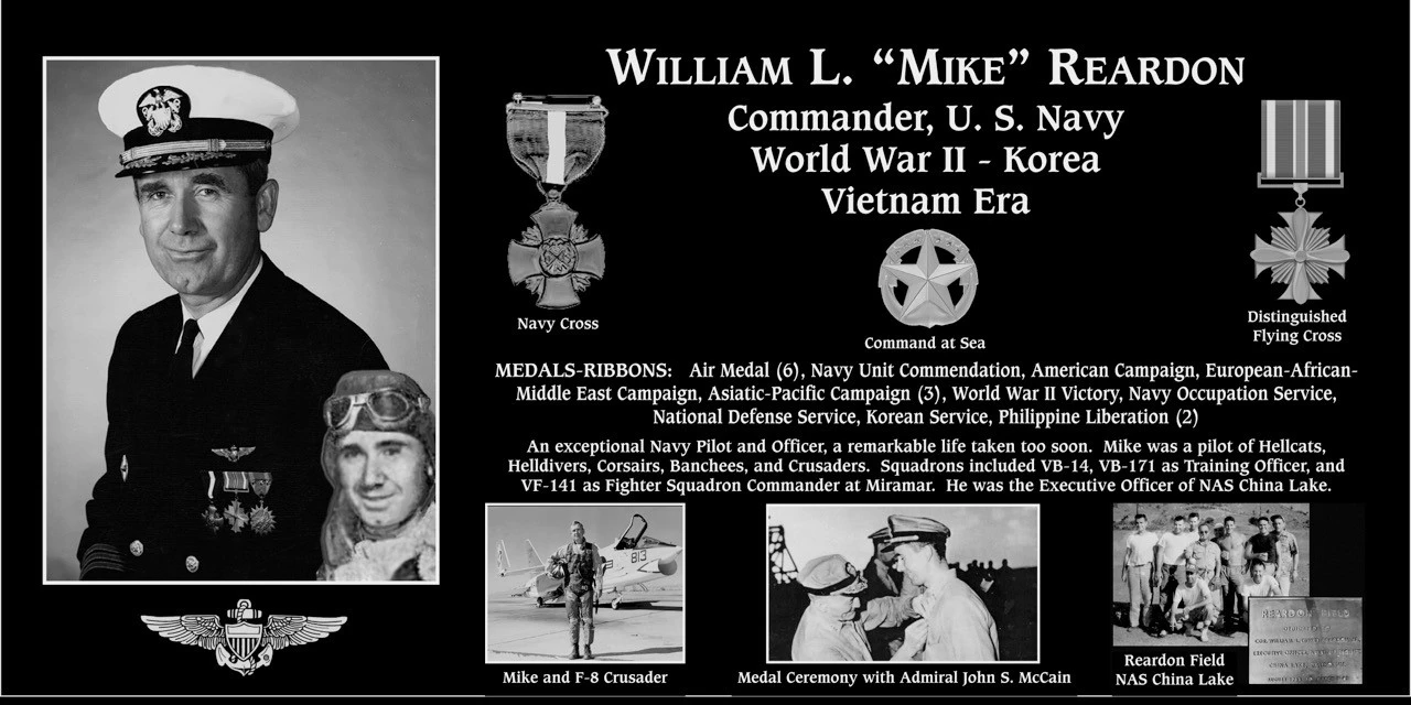 Commander William "Mike" L. Reardon | Mt. Soledad Virtual Plaque