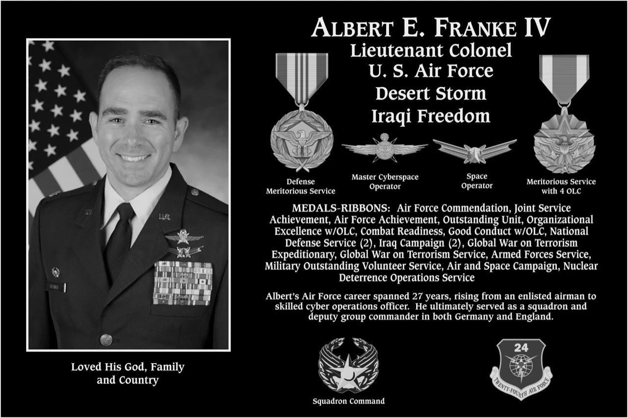 Lieutenant Colonel Albert E. Franke iv | Mt. Soledad Virtual Plaque