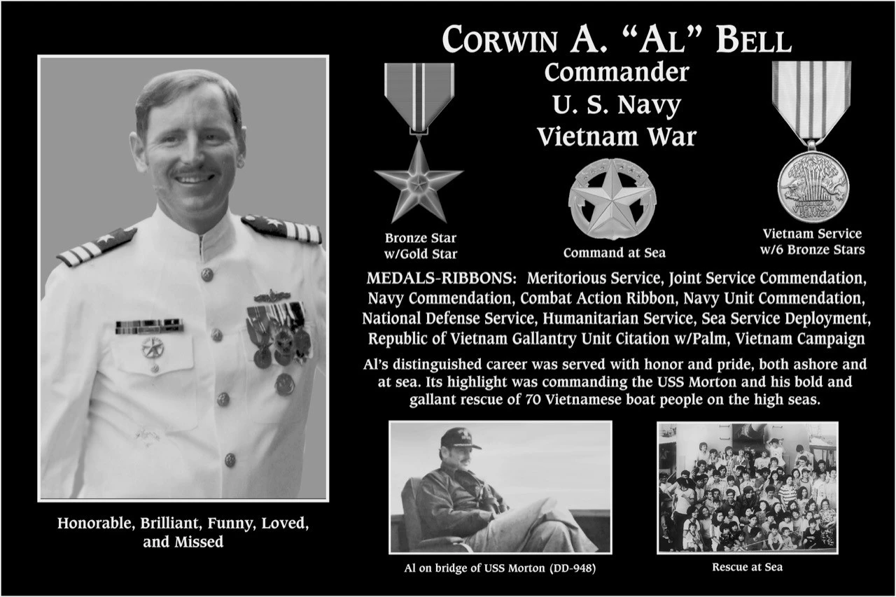 Commander Corwin A Bell | Mt. Soledad Virtual Plaque
