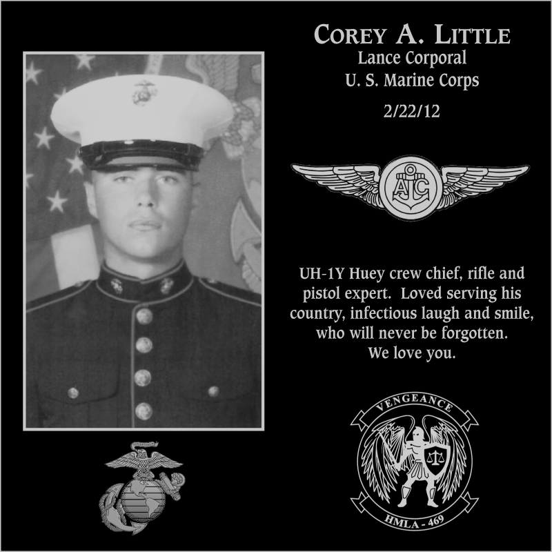 Lance Corporal Corey A Little | Mt. Soledad Virtual Plaque