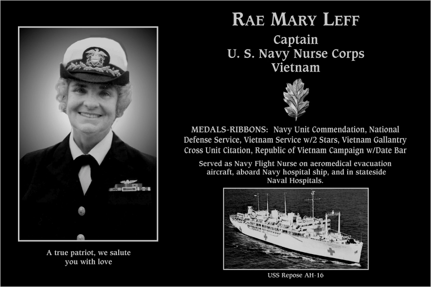 Captain Rae Mary Leff | Mt. Soledad Virtual Plaque