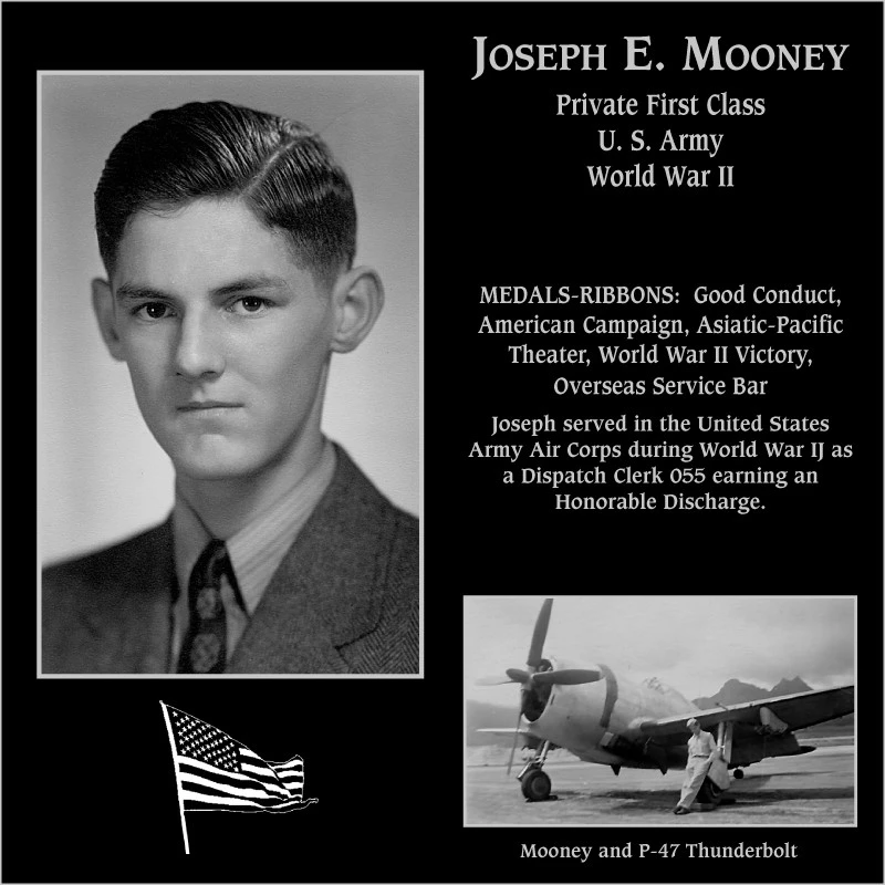 Private First Class Joseph E Mooney | Mt. Soledad Virtual Plaque