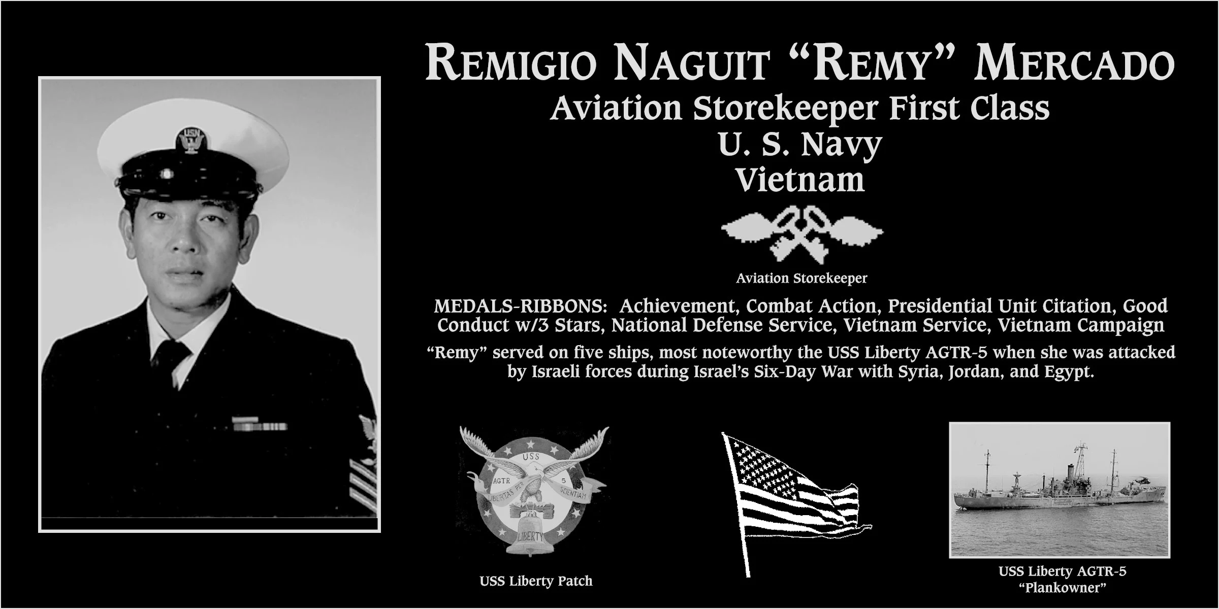 Petty Officer First Class Remigio Naguit Mercado | Mt. Soledad Virtual ...
