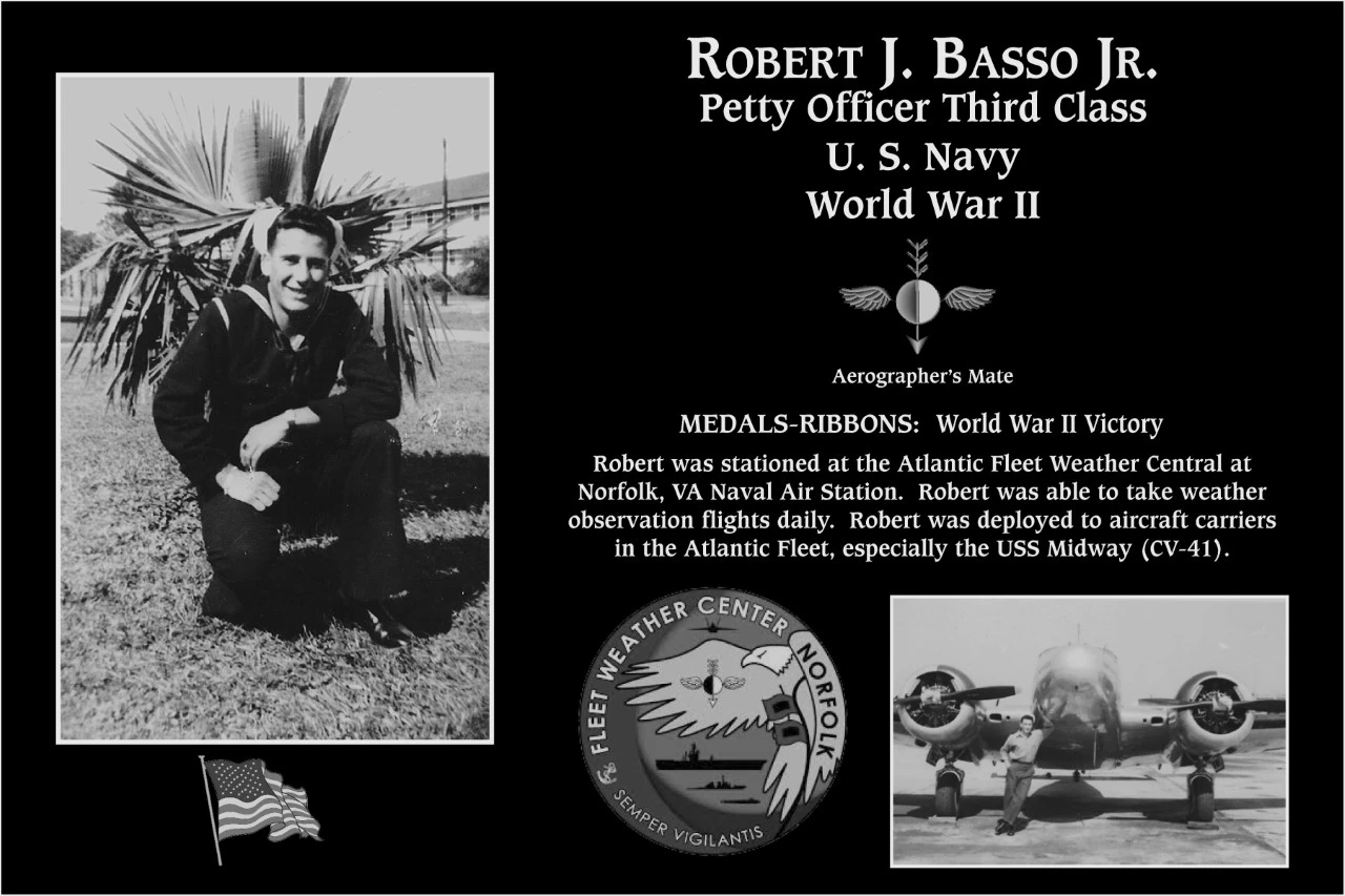 Petty Officer Third Class Robert J. Basso Jr. | Mt. Soledad Virtual Plaque