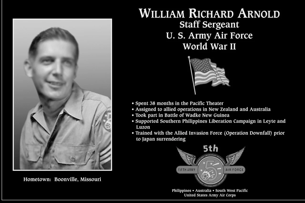 Staff Sergeant William Richard Arnold | Mt. Soledad Virtual Plaque