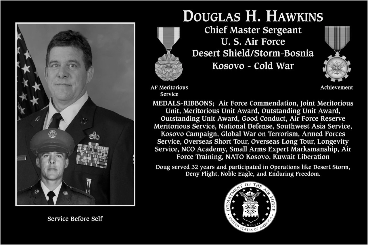 Chief Master Sergeant Douglas H. Hawkins | Mt. Soledad Virtual Plaque