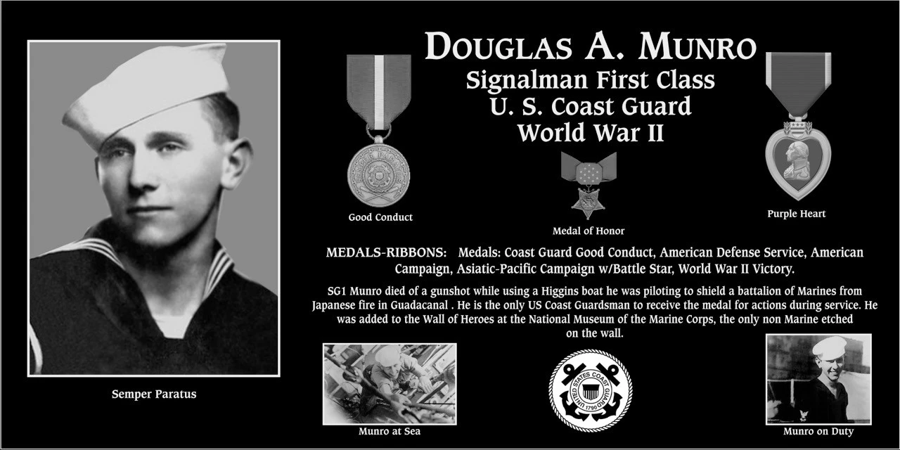Petty Officer First Class Douglas A. Munro | Mt. Soledad Virtual Plaque