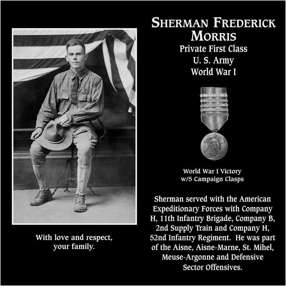 Private First Class Sherman Frederick Morris | Mt. Soledad Virtual Plaque