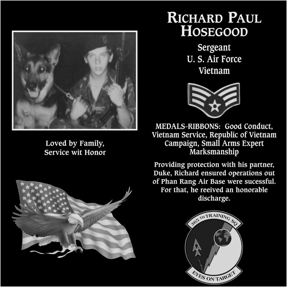 Staff Sergeant Richard Paul Hosegood | Mt. Soledad Virtual Plaque