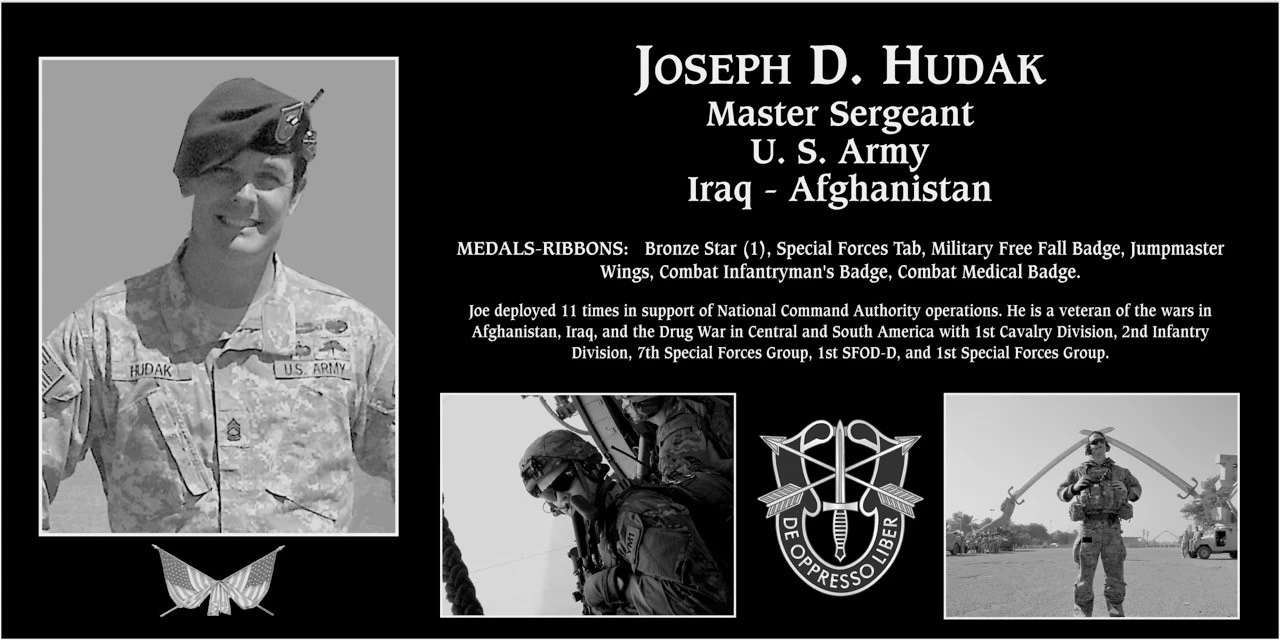 Master Sergeant Joseph D. Hudak | Mt. Soledad Virtual Plaque