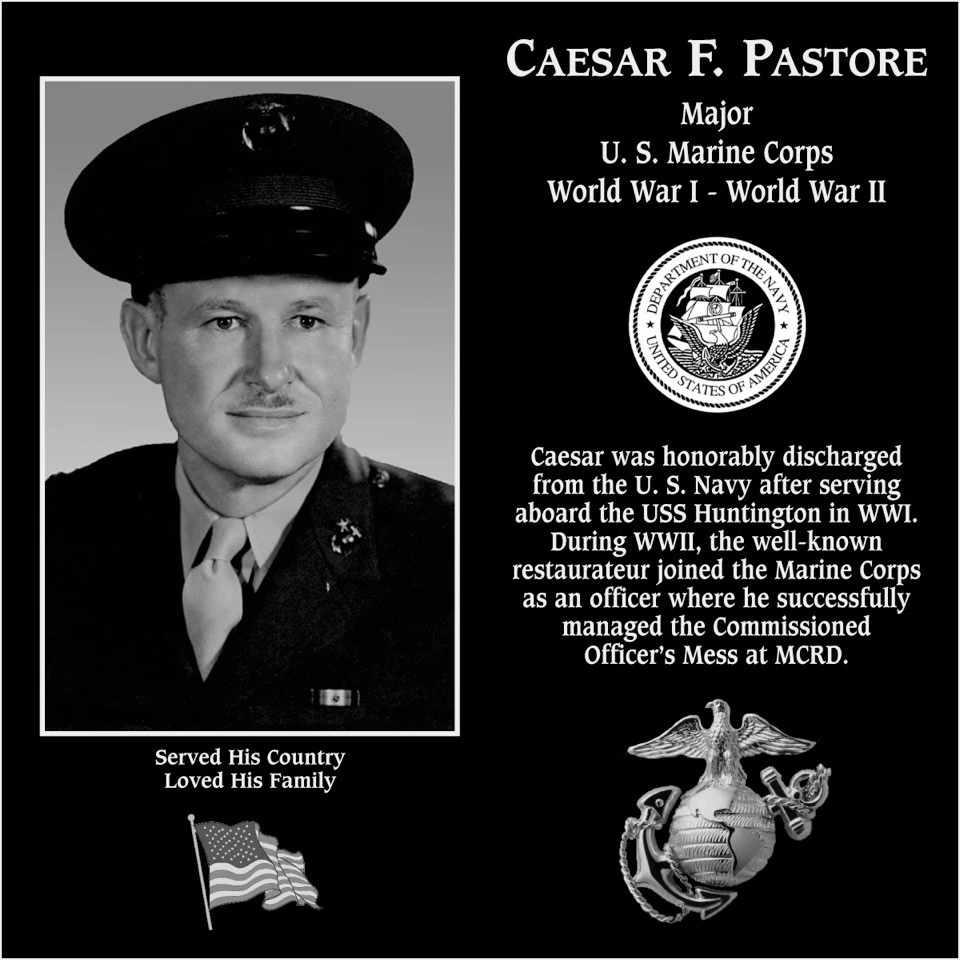 Major Caesar F. Pastore | Mt. Soledad Virtual Plaque