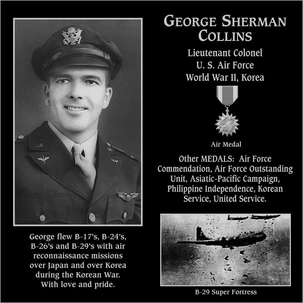 Lieutenant Colonel George Sherman Collins | Mt. Soledad Virtual Plaque