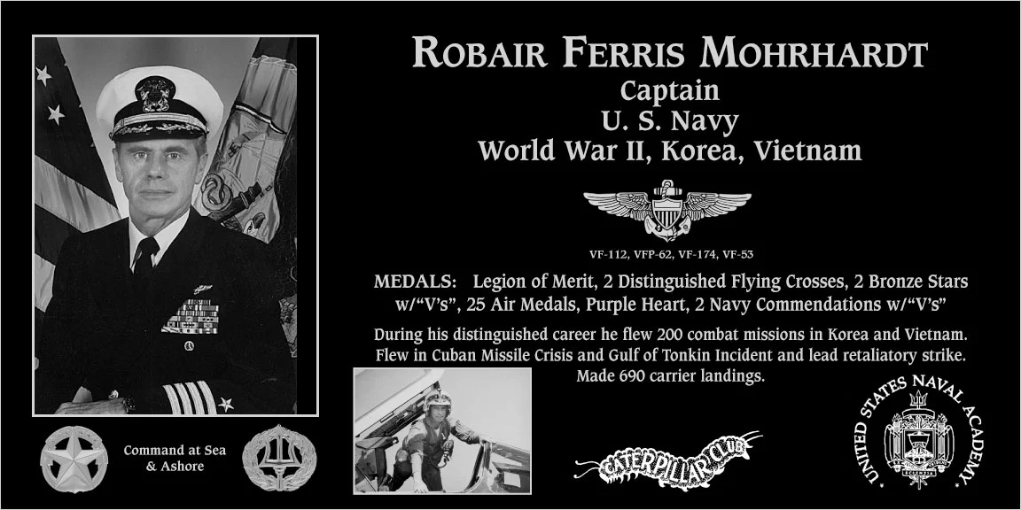 Captain Robair Ferris Mohrhardt | Mt. Soledad Virtual Plaque