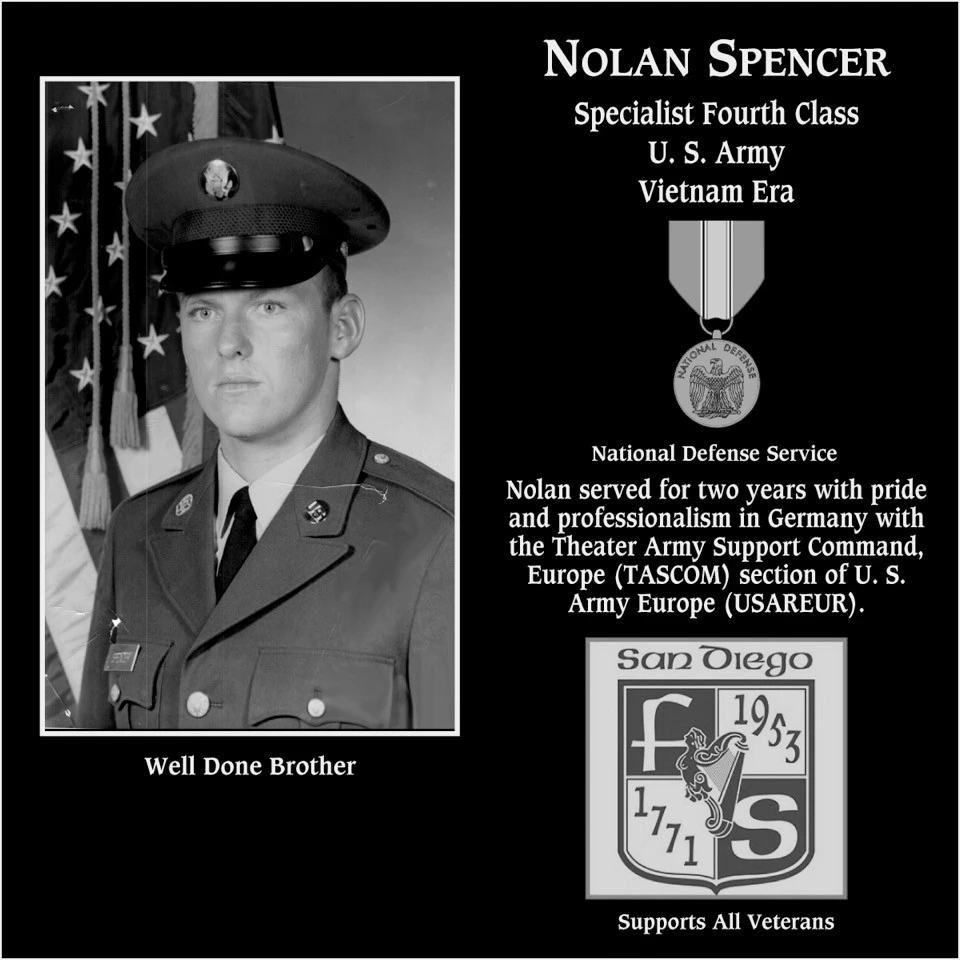 Specialist Nolan Spencer | Mt. Soledad Virtual Plaque