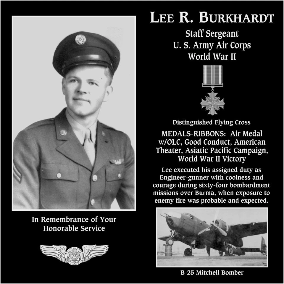 Staff Sergeant Lee R. Burkhardt | Mt. Soledad Virtual Plaque