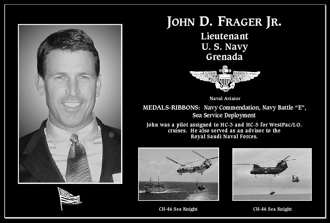Lieutenant John D. Frager Jr. | Mt. Soledad Virtual Plaque
