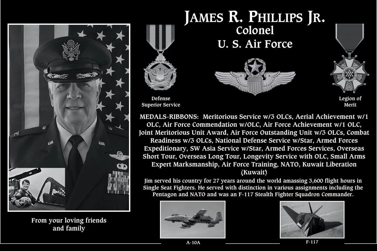 Colonel James R. Phillips Jr. | Mt. Soledad Virtual Plaque