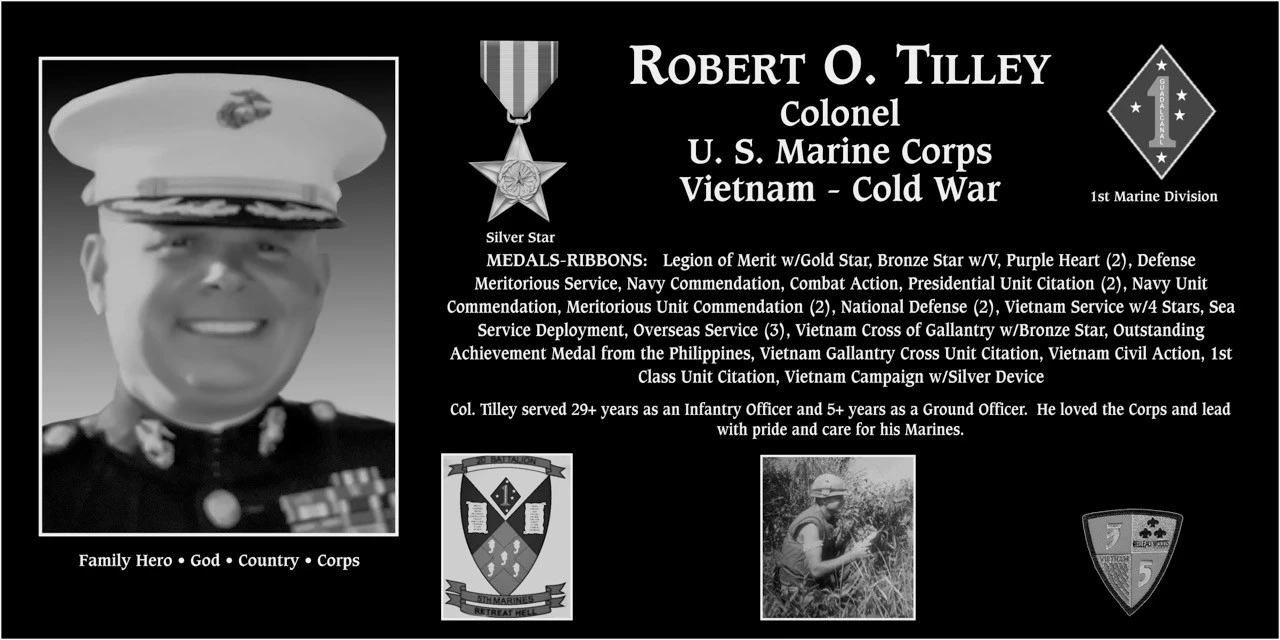 Colonel Robert O. Tilley | Mt. Soledad Virtual Plaque