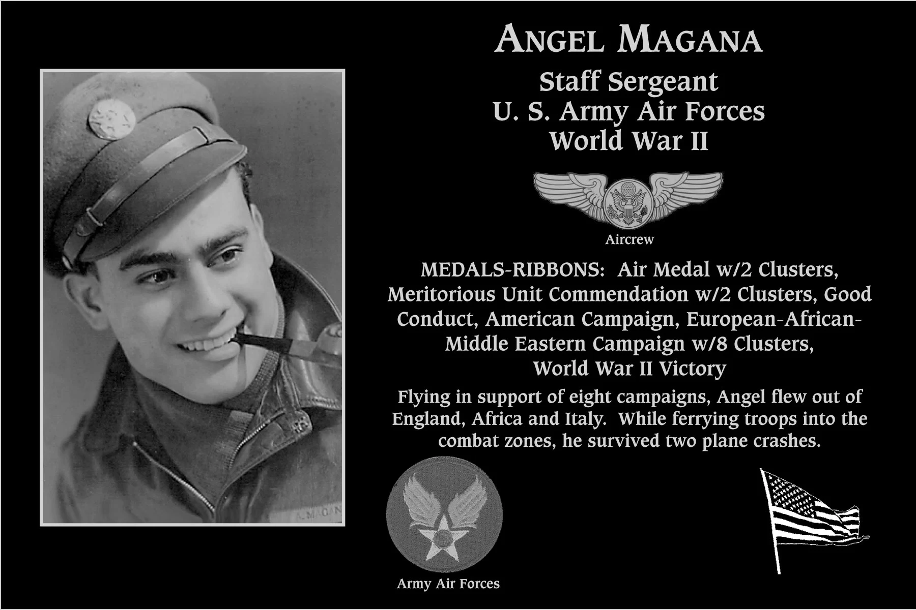 Staff Sergeant Angel Magana | Mt. Soledad Virtual Plaque