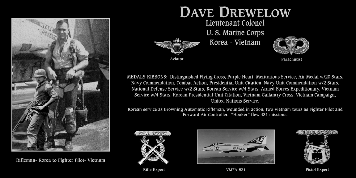 Lieutenant Colonel Dave Drewelow | Mt. Soledad Virtual Plaque