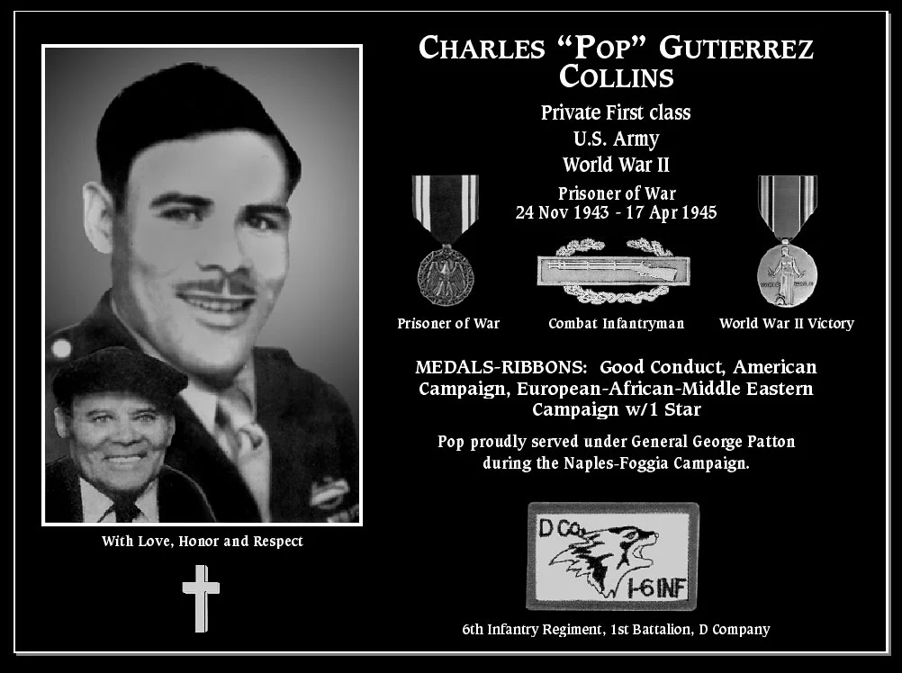 Private First Class Charles Gutierrez Collins | Mt. Soledad Virtual Plaque