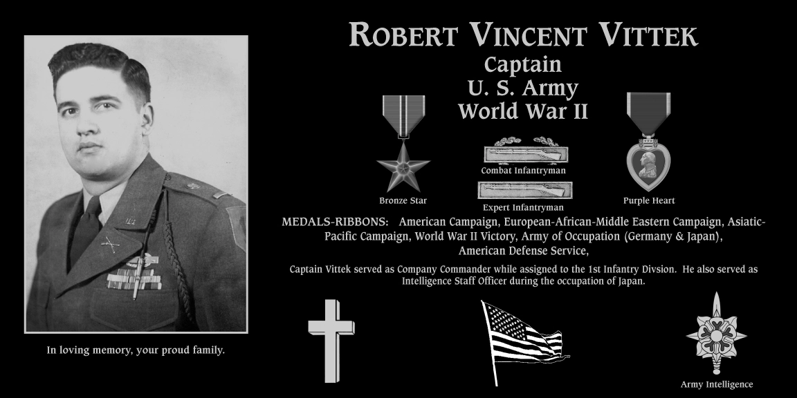 Captain Robert Vincent Vittek | Mt. Soledad Virtual Plaque
